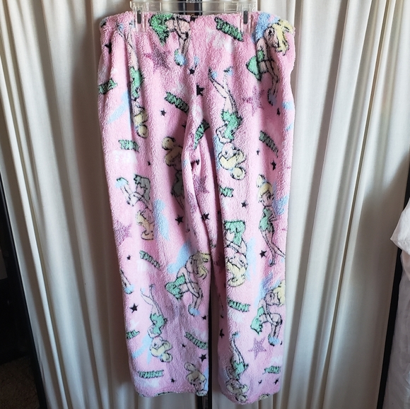 Disney | Intimates & Sleepwear | Disneys Tinkerbell Pinkgreen Fuzzy ...